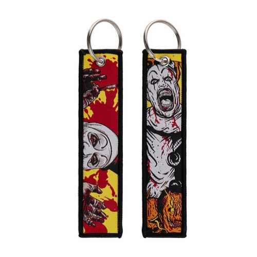 Terrifier Art The Clown Embroidery Key chain | Elm Street Toys Horror ...