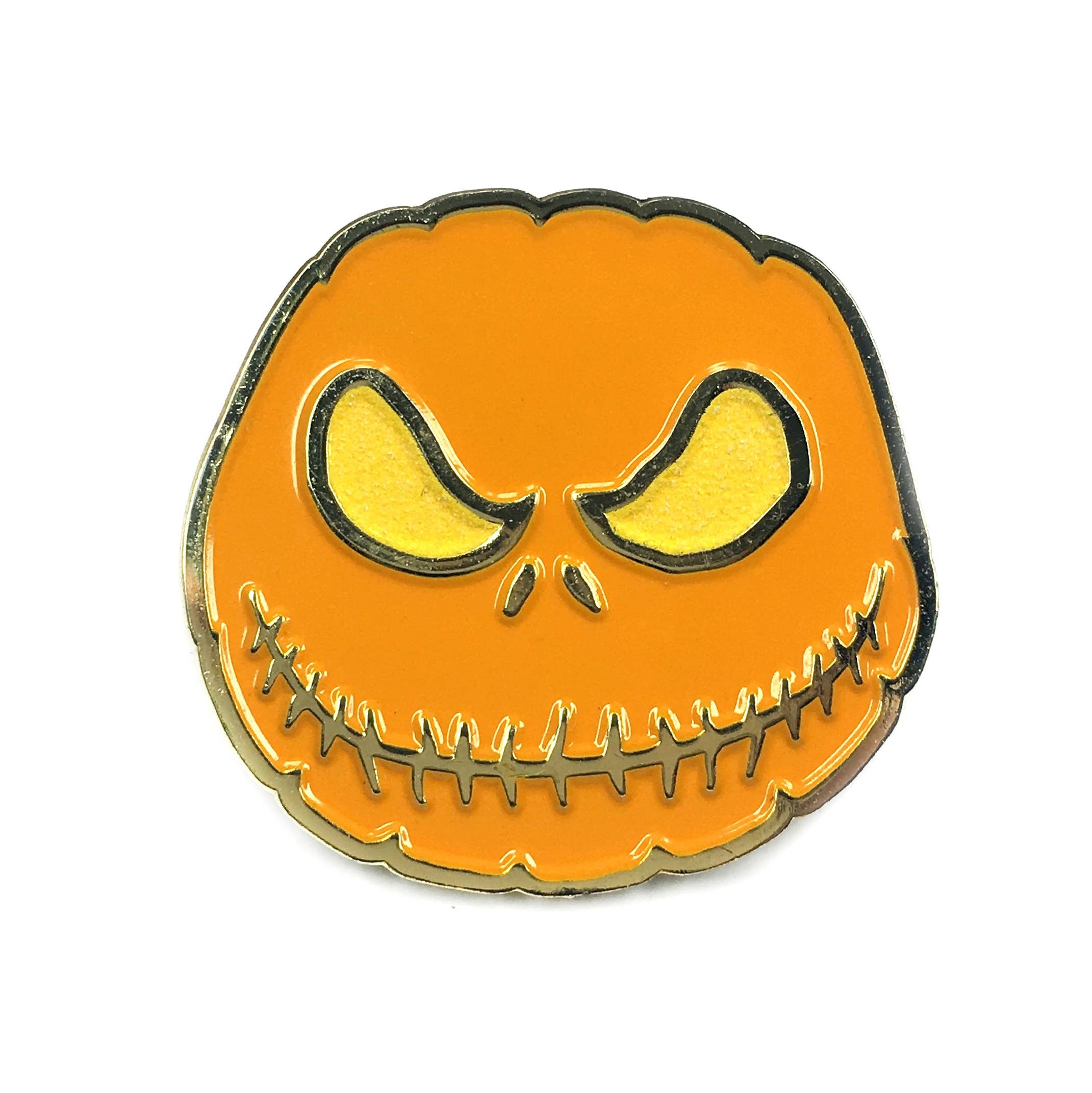 Jack Skellington (Orange) Glowing Enamel Pin | Elm Street Toys