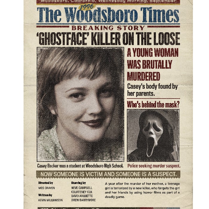 SCREAM - Newspaper Ghostface | Elm Street Toys