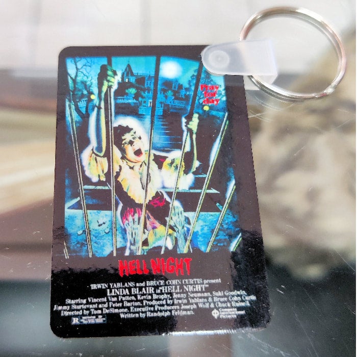 Hell Night Vintage Horror Movie Keychain | Elm Street Toys